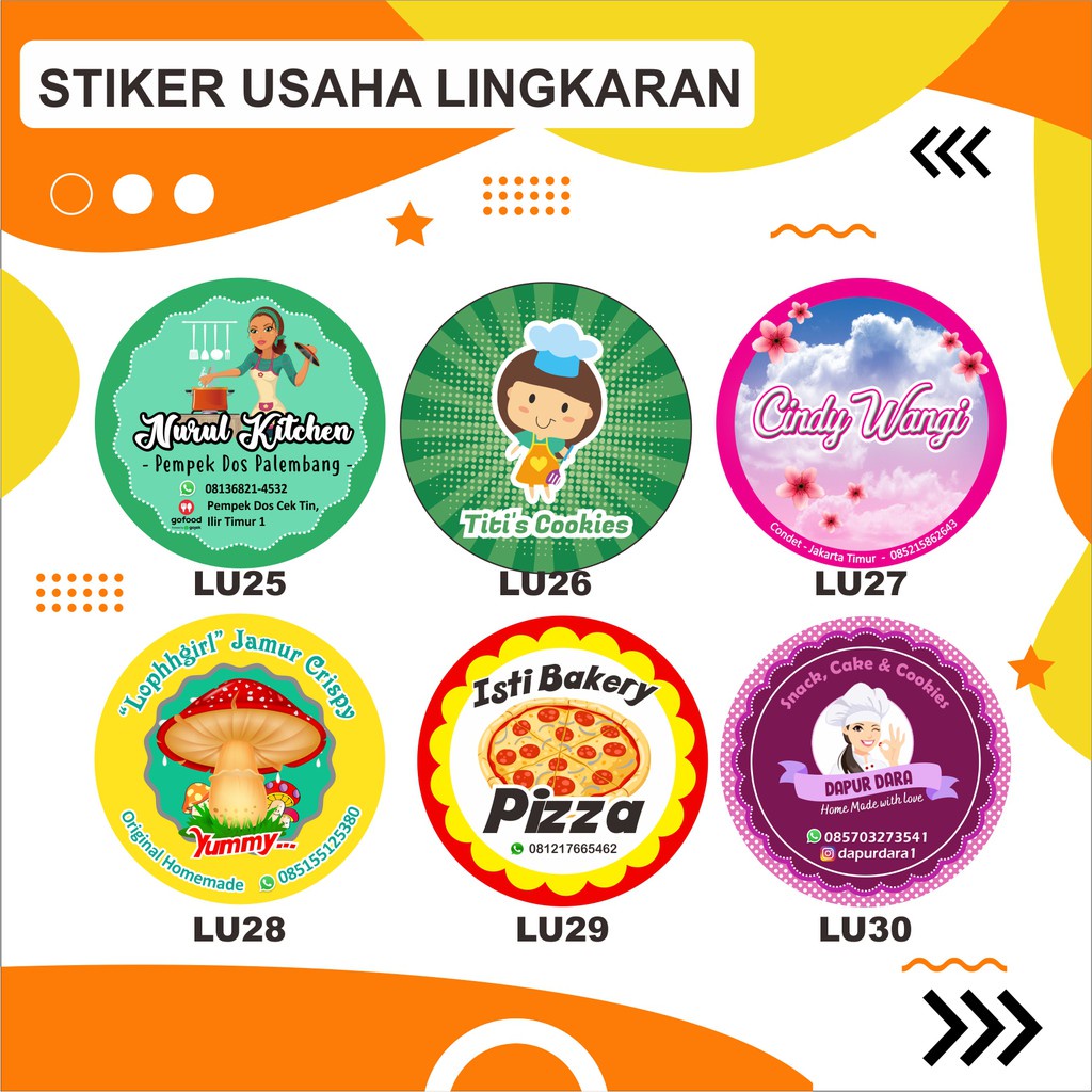 Jual Stiker Lingkaran Usaha ukuran 2cm | Shopee Indonesia