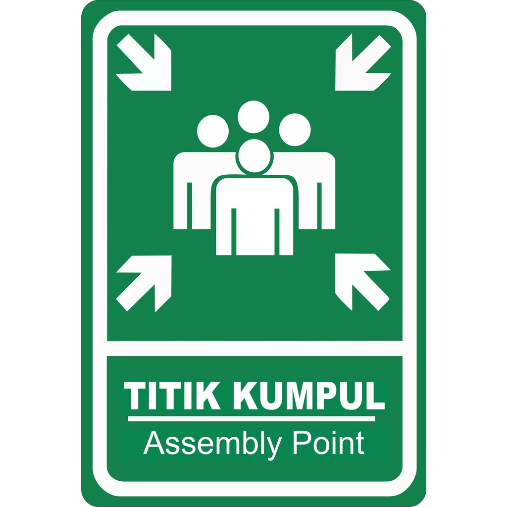 Jual Rambu K3 Jalur Evakuasi, Tanda Titik Kumpul, Assembly Point | Shopee Indonesia