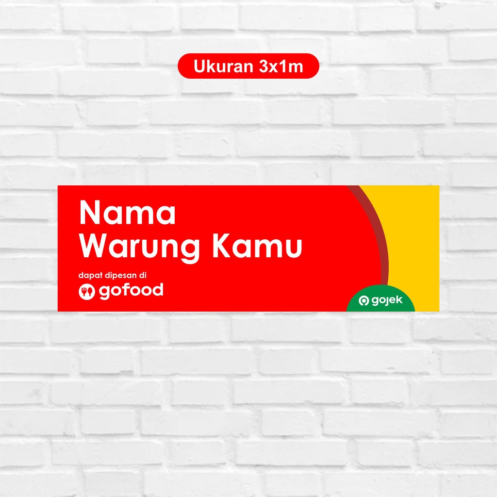 Jual Cetak Spanduk Banner Gofood Grabfood Shopeefood | Shopee Indonesia