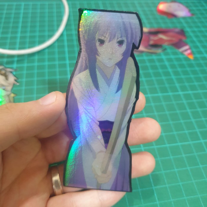 Jual Sticker Hologram Anime Besar - PSH681 - Samurai Girl | Shopee ...