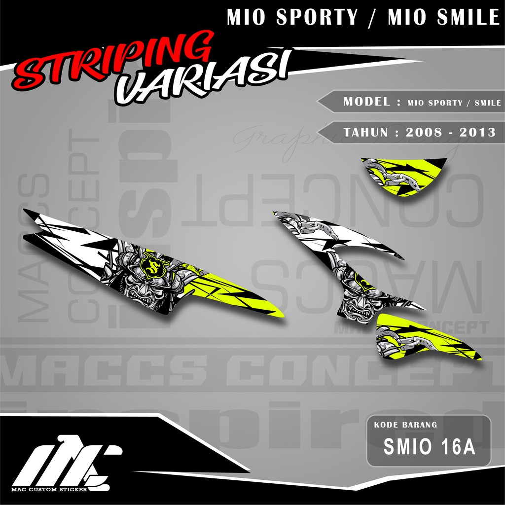 Jual STIKER STRIPING MIO 110 SMILE / SPORTY, STICKER DECAL MIO KARBU ...