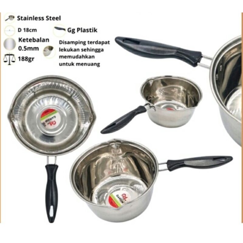 Jual panci susu/panci Indomie/Milkpot stainless gagang plastik | Shopee ...