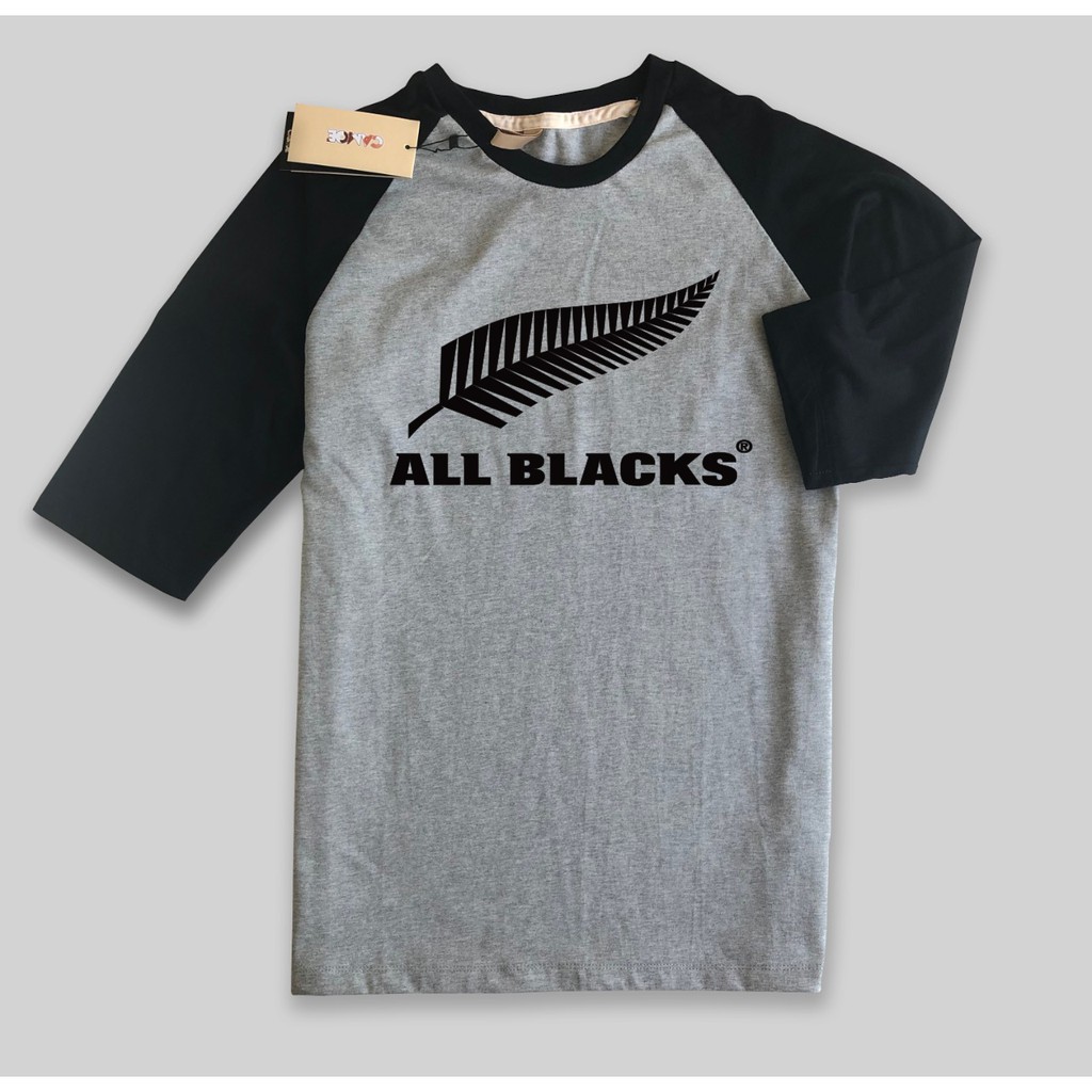 Jual Baju Kaos raglan desain All Blacks new Zealand rugby team player ...