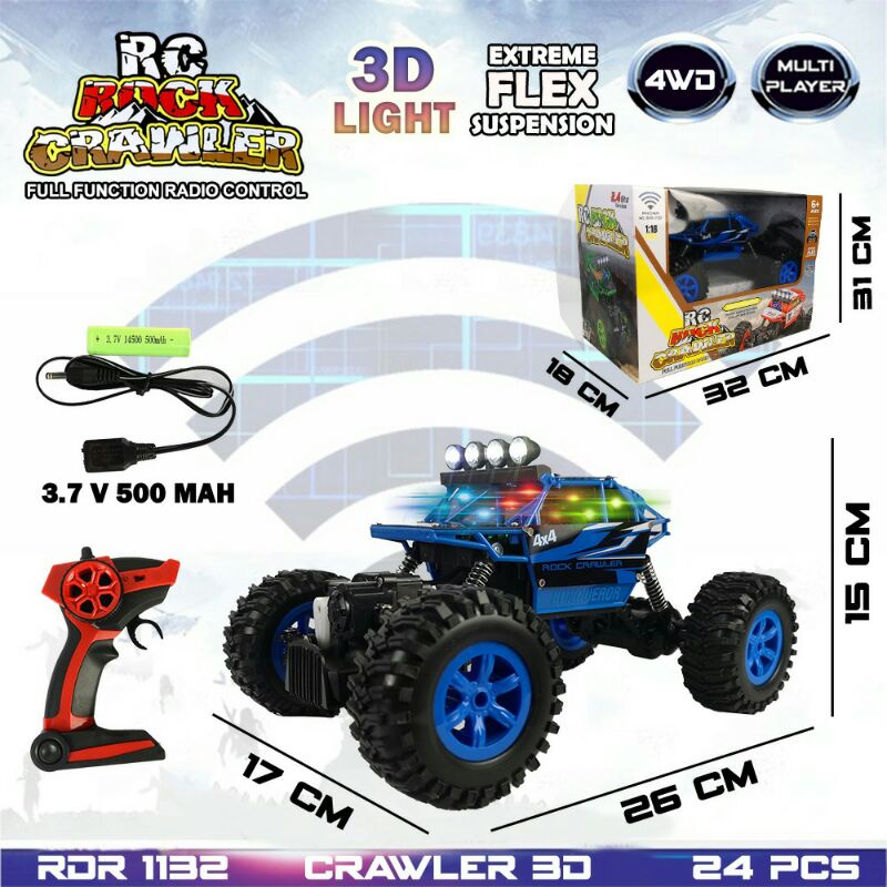 Jual Biru RC Rock Crawler Offroad Buggy Jeep Mainan Anak Mobil Remote ...