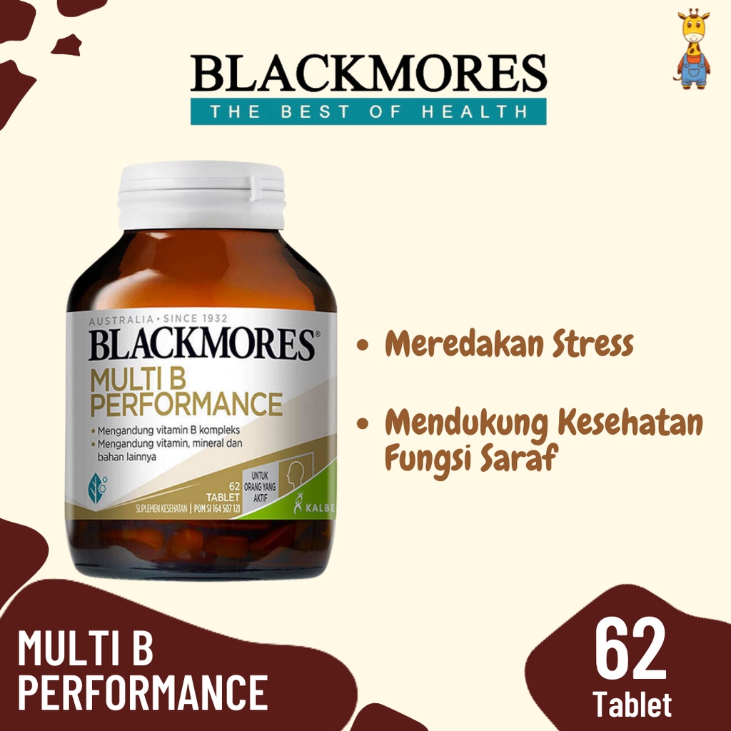 Jual Blackmores Multi B Performance 62 Tablet - Suplemen Vitamin B | Shopee Indonesia