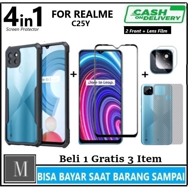Jual Paket 4in1 Case Realme C20 20A C11 C11 2021 C12 C15 15 Qualcomm C21 C21Y C25 C25s C25Y ...