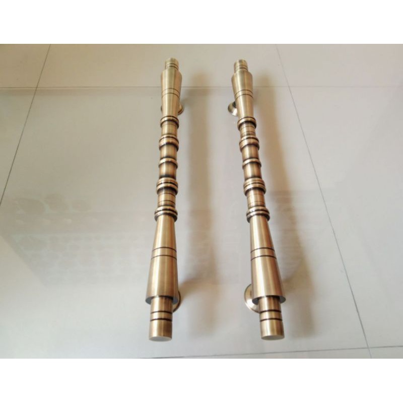 Jual handle pintu kuningan motif bambu 60 cm | Shopee Indonesia