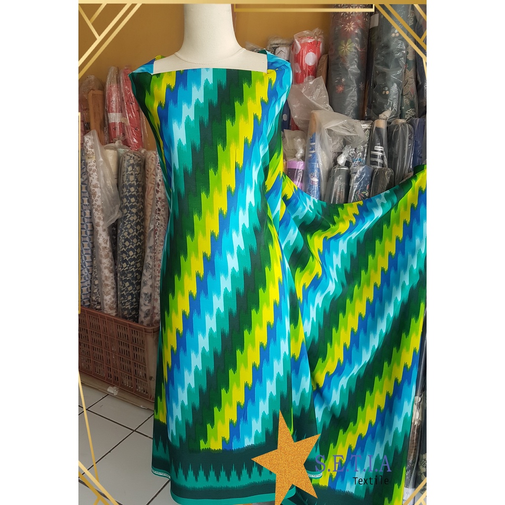 Jual Kain Batik motif corak insang / abstrak Khas Kalimantan, LK 1.15m ...
