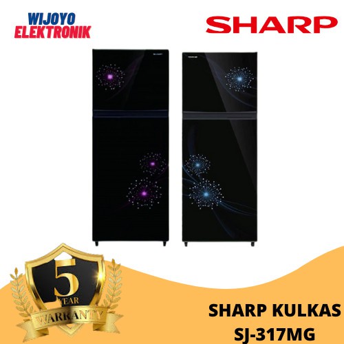 Jual Kulkas 2 Pintu Sharp SJX 317 MG DB/DP 256 Liter Tingi 163cm Shine ...