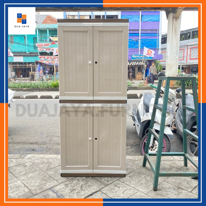 Jual Lemari Club Grand Compact Berry Kunci + Cermin / Lemari Plastik ...