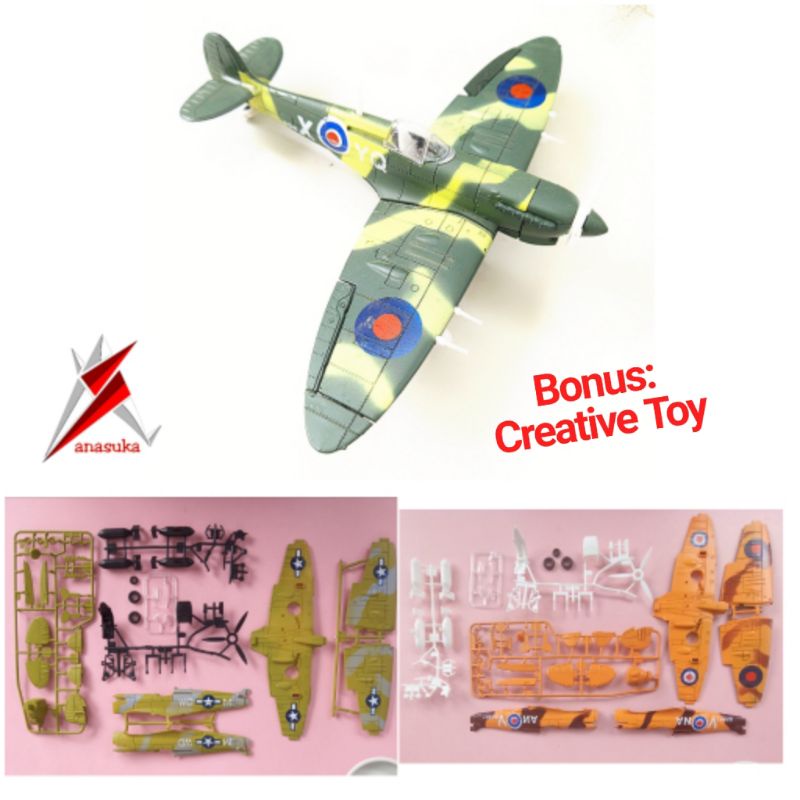 Jual Pesawat Spitfire D-Day WWII Model Kit Rakit Perang Dunia II Mainan ...