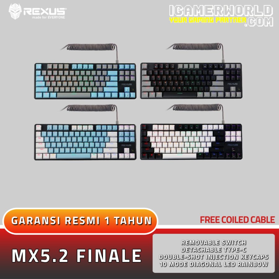 Jual Rexus Legionare MX5.2 / MX 5.2 Finale TKL Mechanical Gaming ...
