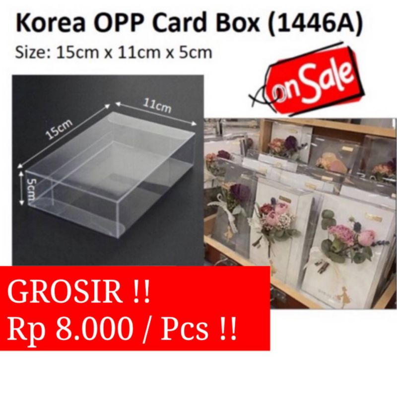 Jual BIG Korea OPP Card Box / kotak mika / kotak kartu ucapan pvc ...