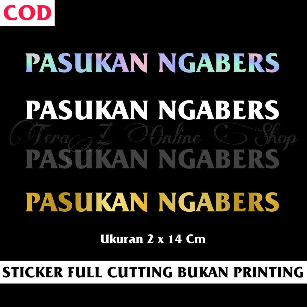 Jual STICKER HOLOGRAM / STICKER WARNA PASUKAN NGABERS | Shopee Indonesia