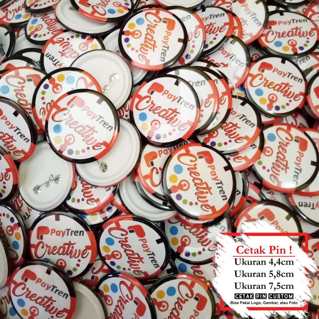 Jual Cetak Pin Ukuran 4,4cm Custom | Shopee Indonesia