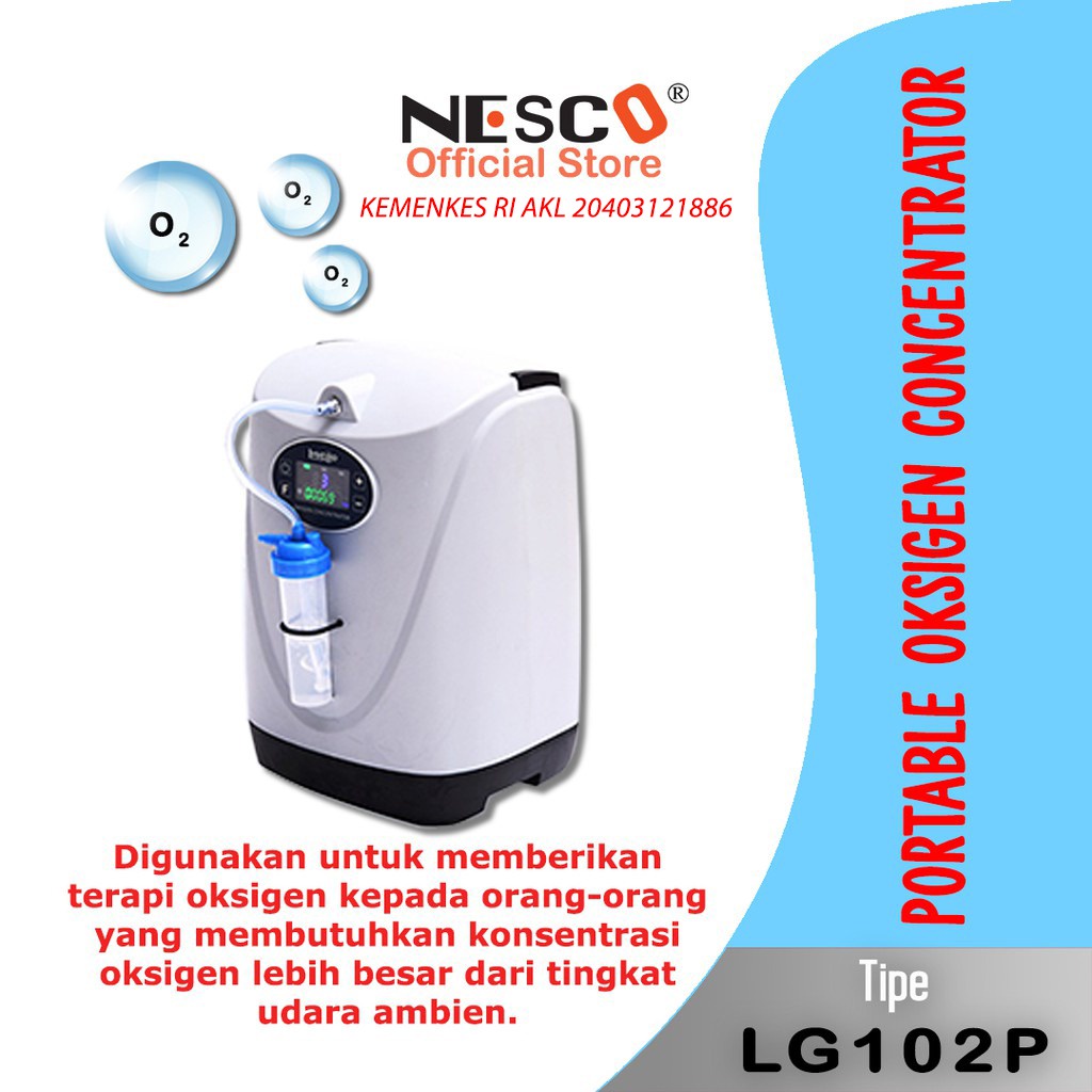 Jual Nesco Portable Oksigen Concentrator / Alat Penghasil Oksigen ...