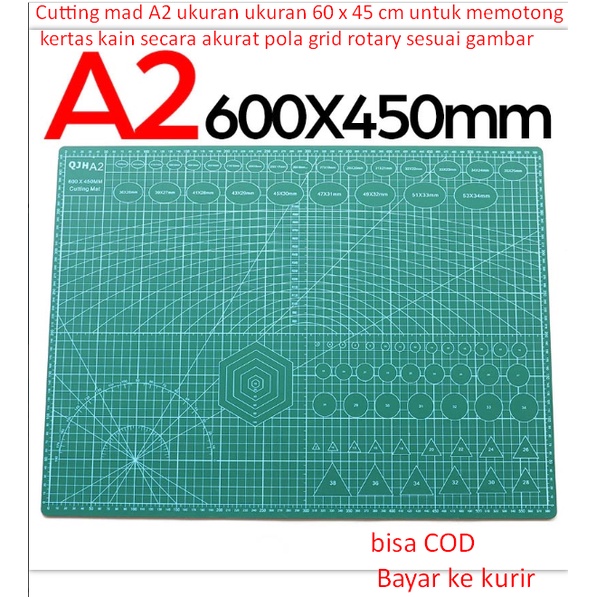 Jual Cutting mad A2 ukuran ukuran 60 x 45 cm untuk memotong kertas kain ...