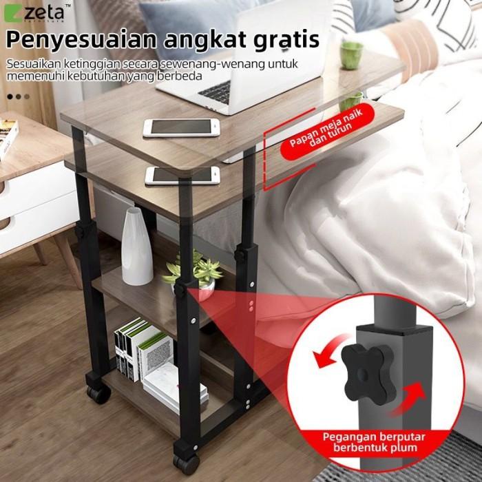 Jual Meja Meja Laptop Roda Standing Desk Adjustable Meja Dorong Lipat ...