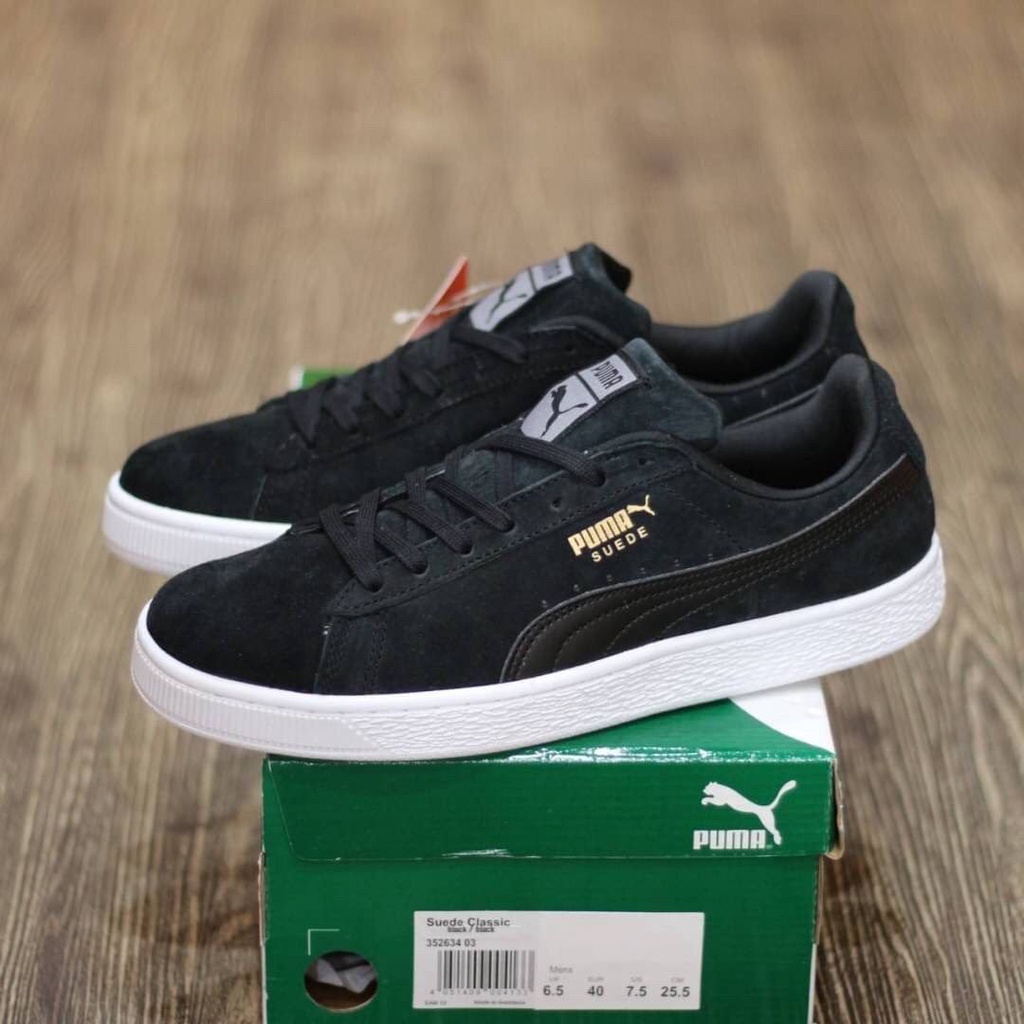 Jual stock puma suede black white | Shopee Indonesia