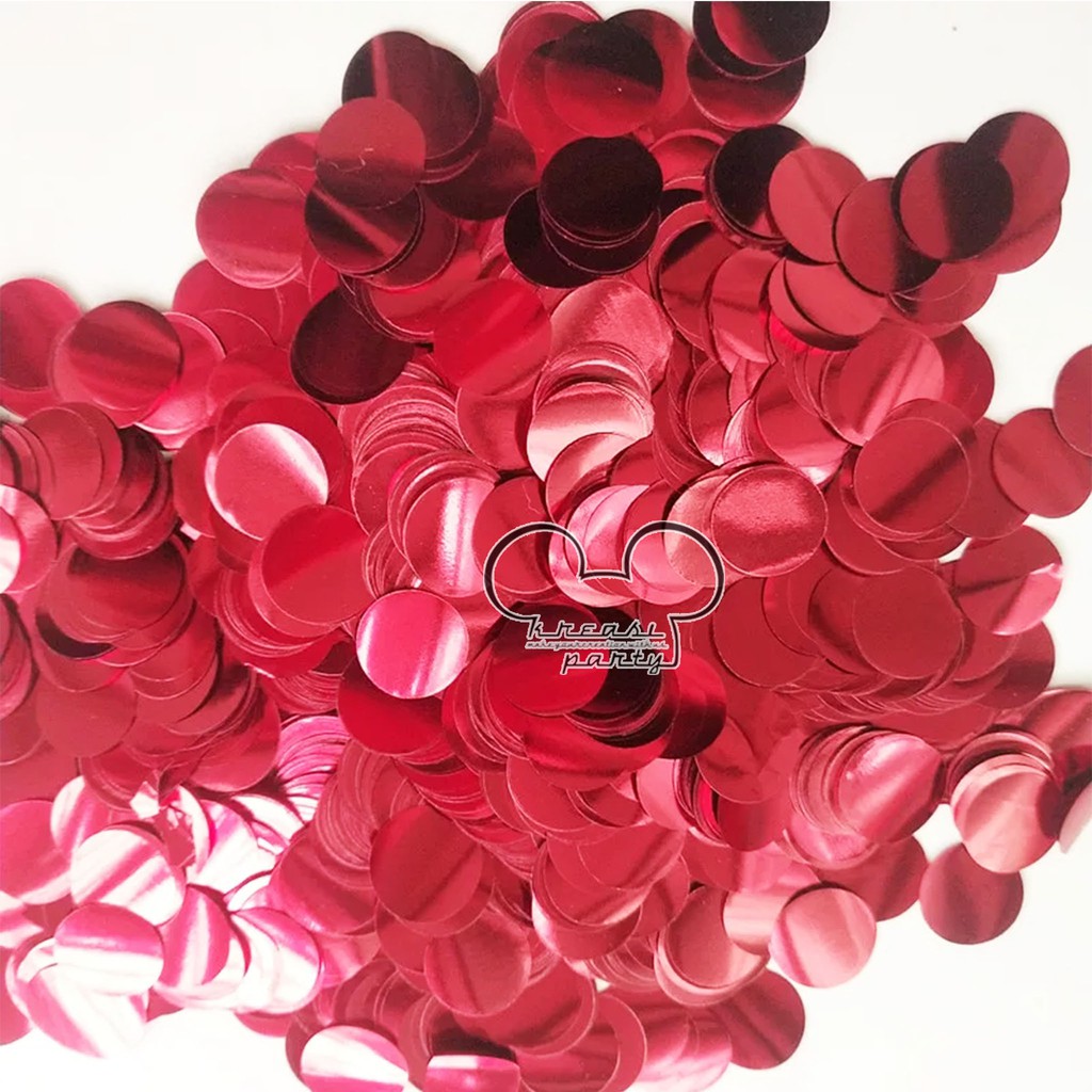 Jual Confetti Merah / Confetti Isi Balon / Bulat Bubble / Isi Confetti ...