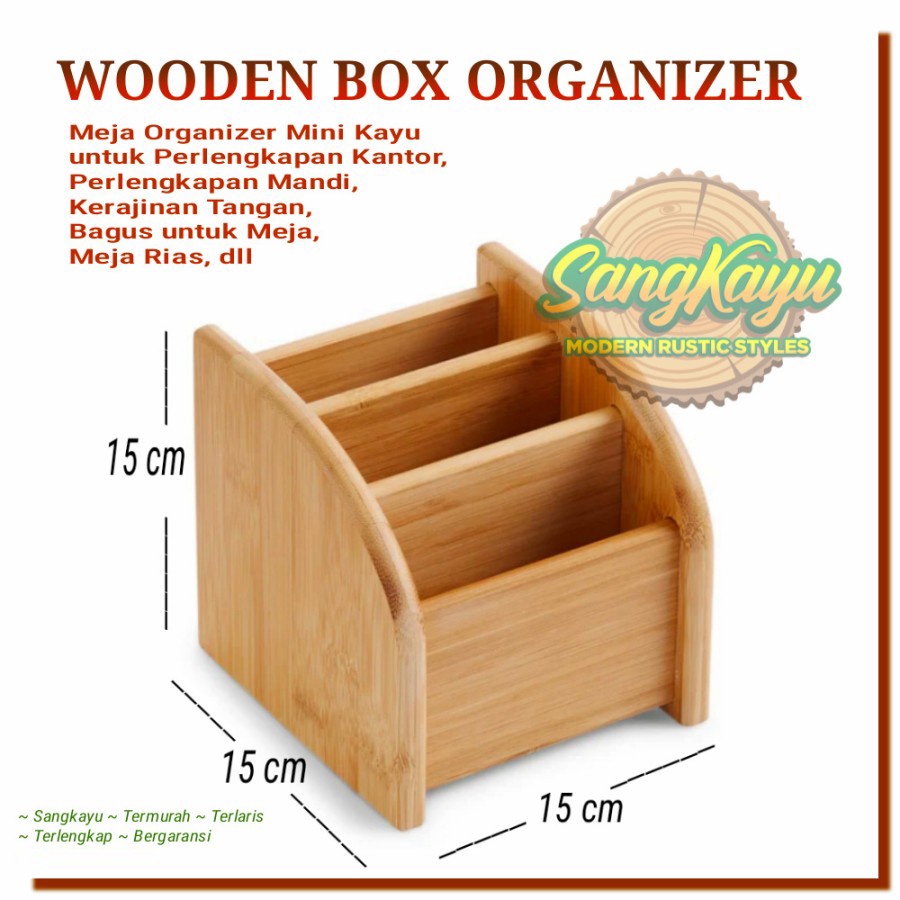 Jual SangKayu Kotak Penyimpanan Serbaguna Storage Box Kayu Remot Box ...