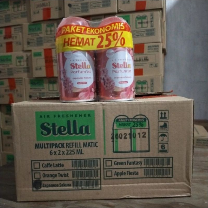 Jual STELLA REFILL MATIC 225ML JAPANESE SAKURA 1 DUS ( 12PCS ) | Shopee ...