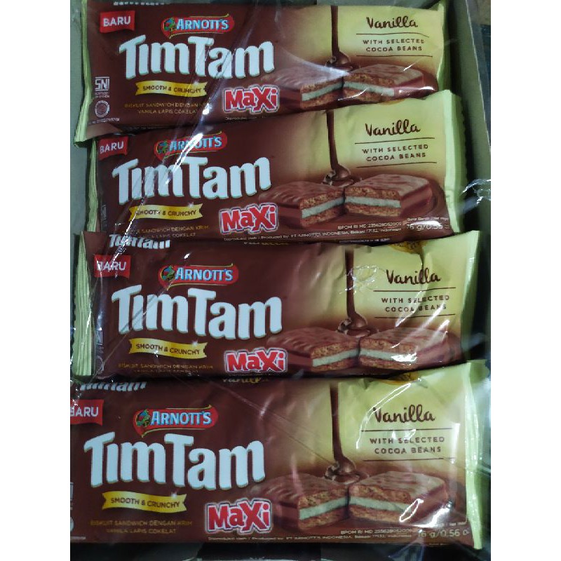 Jual timtam maxi vanilla 12 pcs | Shopee Indonesia