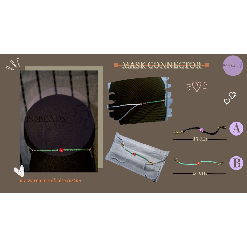 Jual Mask Connector manik-manik custom cewek cowok (BACA DESKRIPSI ...