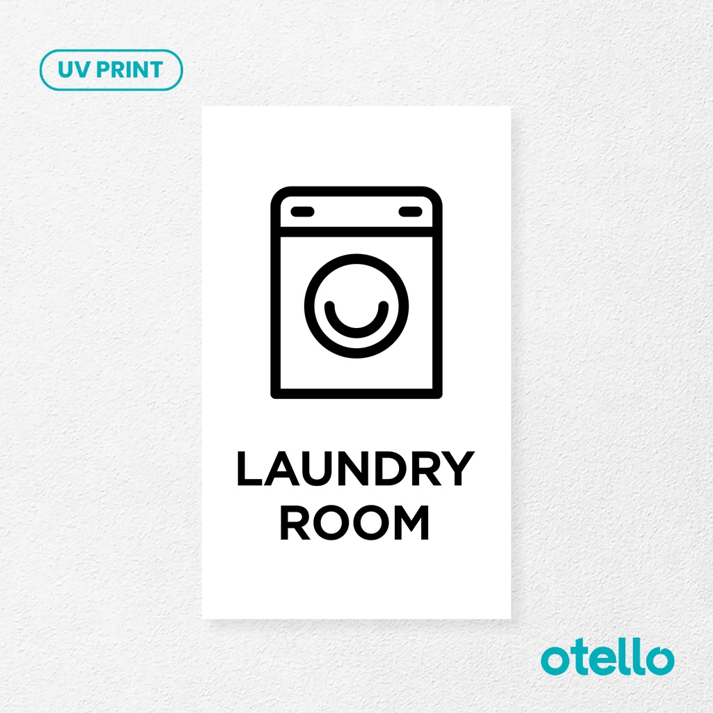 Jual Otello - Signage Laundry Room Sign Board Akrilik Print Papan Nama ...