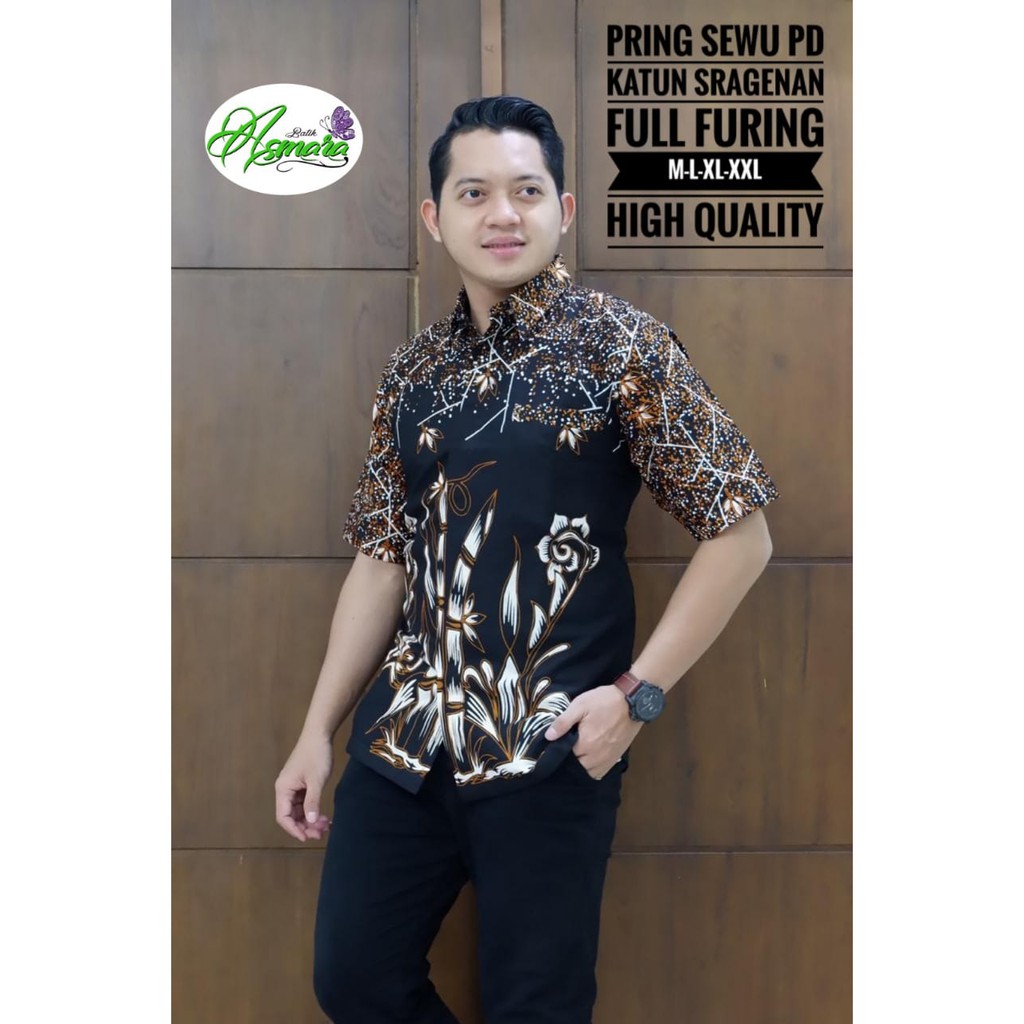 Jual PARANG SEWU ASMARA KEMEJA BATIK PRIA SOLO LENGAN PANJANG PENDEK LAPIS FURING ATASAN PREMIUM ...