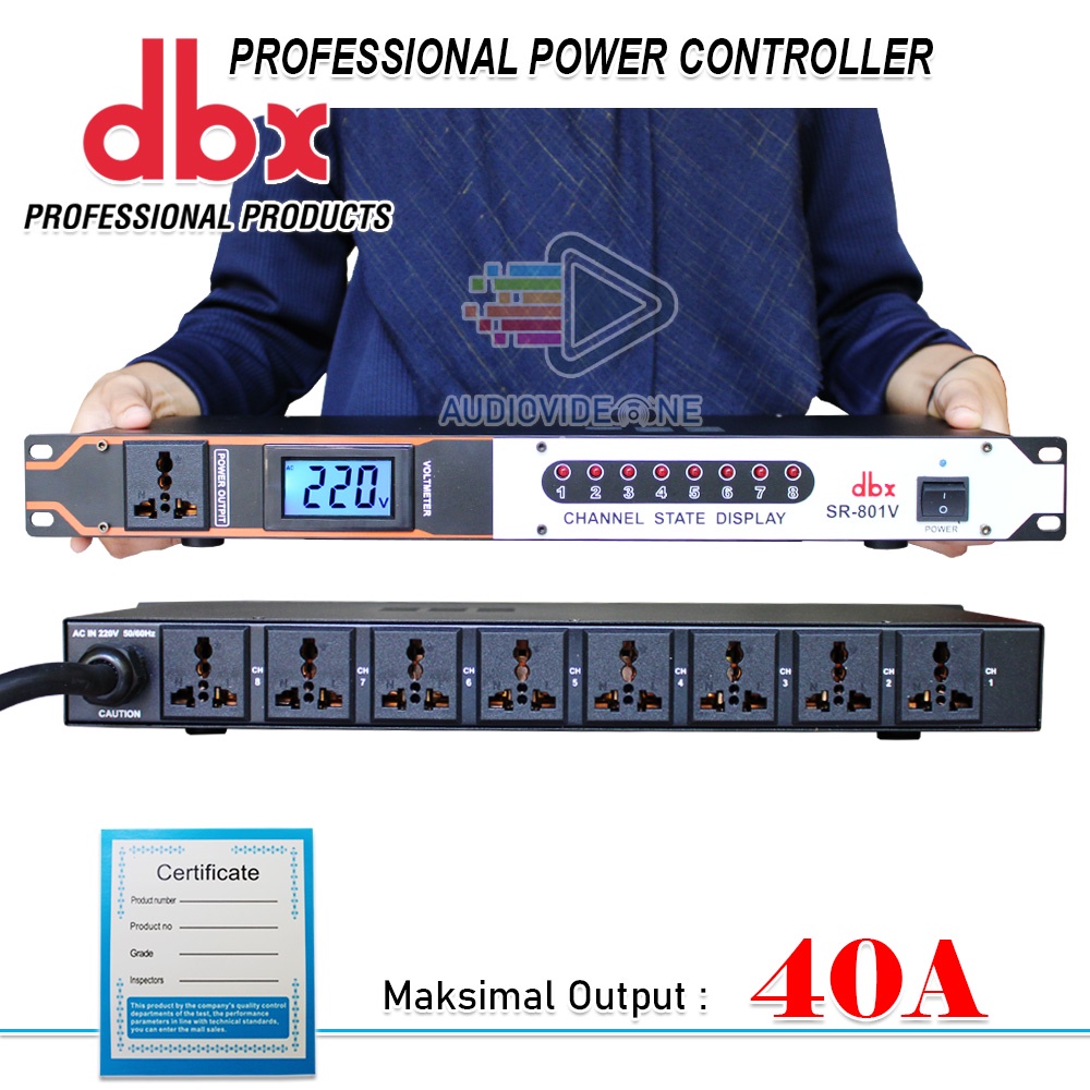 Jual Power Sequencer Controller DBX SR 801V 8 Chanel 40 Ampere Power ...