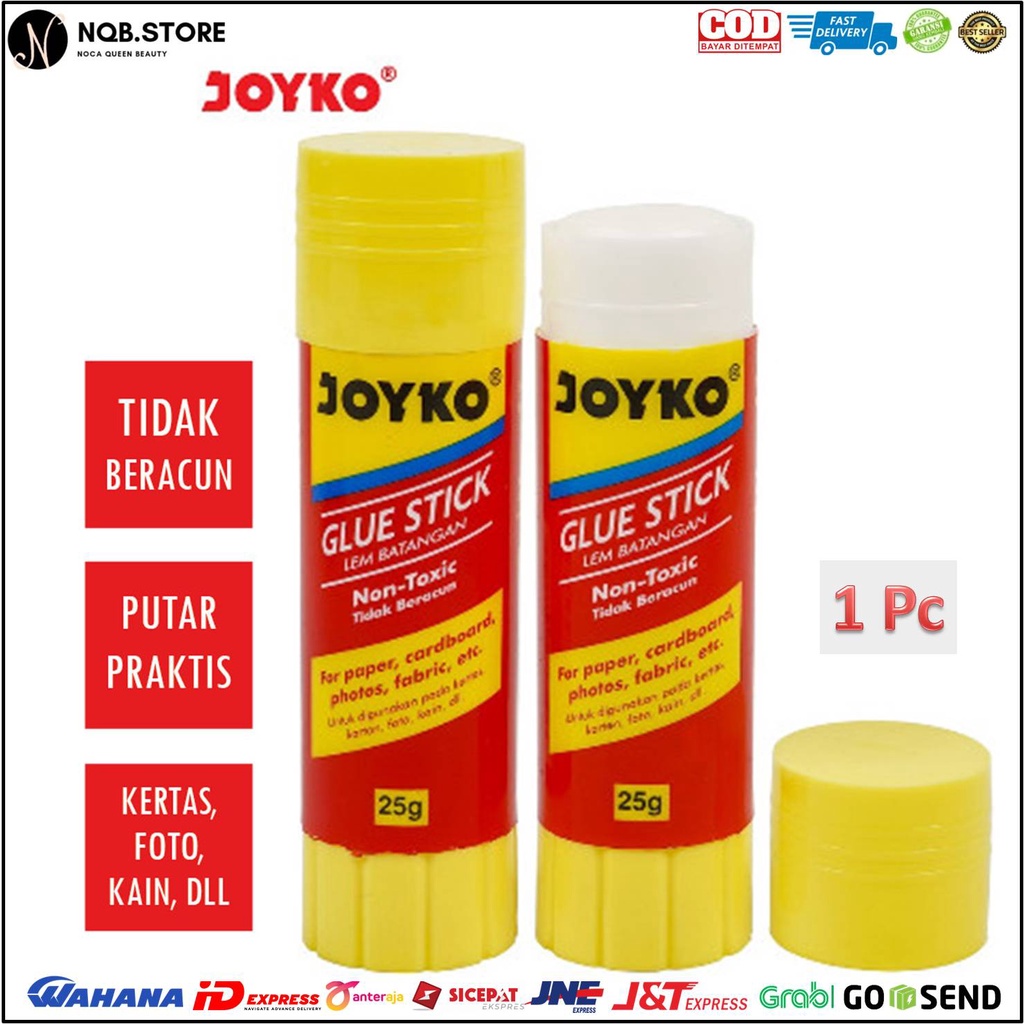 Jual Lem Stik Putar JOYKO 25 Gram Glue Stick Lem Kertas BESAR | Shopee ...
