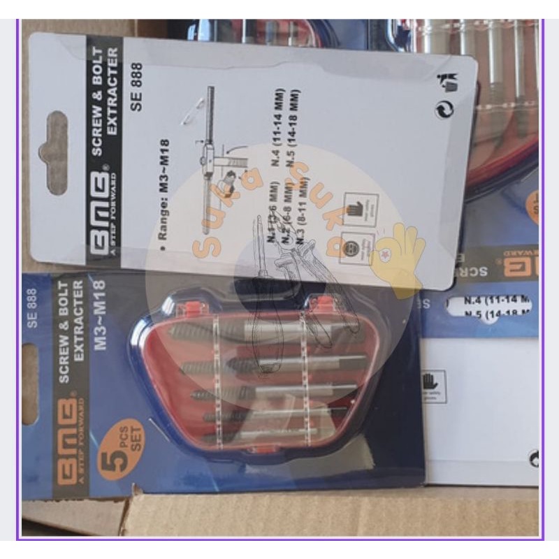 Jual Tab Balik 5pcs Screw Extractor Set Pembuka Baut Patah | Shopee ...