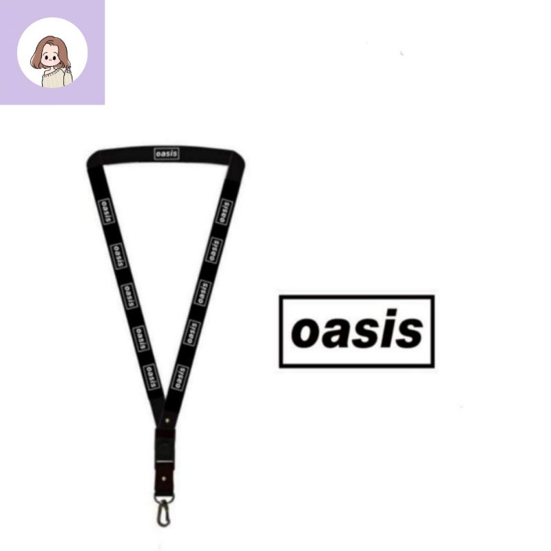 Jual Lanyard OASIS gantungan kunci BAND / tali lanyard gantungan leher ...