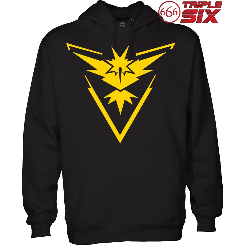 Jual TRIPLESIX - Jaket Hoodie - Pokemon GO : Team Instinct - BLACK ...