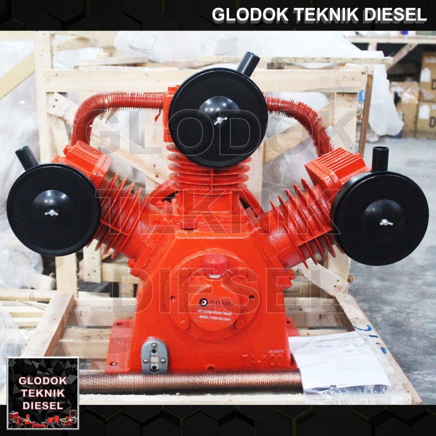 Jual DAVIDO KEPALA KOMPRESOR 10 HP BARE COMPRESSOR HEADPUMP AIR COMPRESSOR | Shopee Indonesia