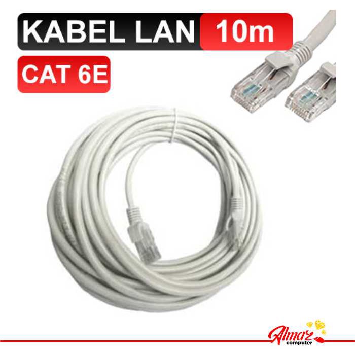 Jual Kabel LAN 10M Cat6E Cat 6 Meter UTP Cable 10 M Network 10 Meter | Shopee Indonesia