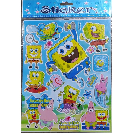 Jual Stiker Sticker Laser Karakter SpongeBob | Shopee Indonesia