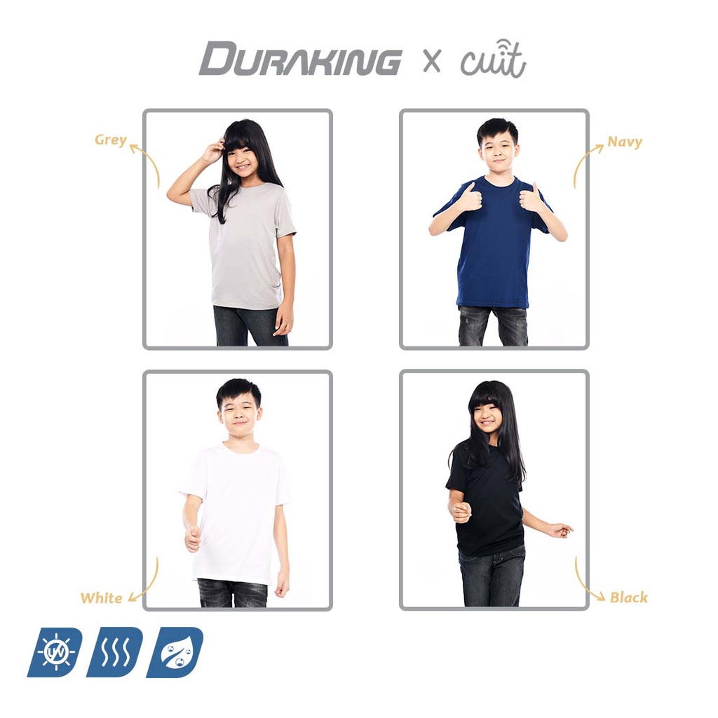 Jual Duraking x Cuit Daily Wear Kids Cotton Supima Basic Tee - LAST ...