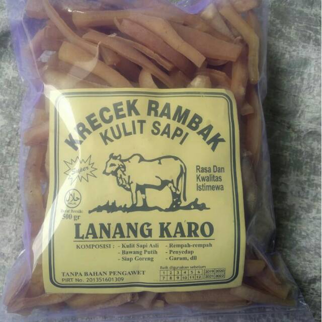 Jual Krecek rambak sapi mentah super stik tebal (250gr) | Shopee Indonesia