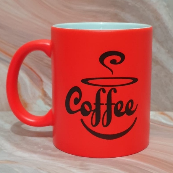 Jual GMM-12 / Souvenir Mug Stabilo Custom Teks dan Gambar Hitam ...