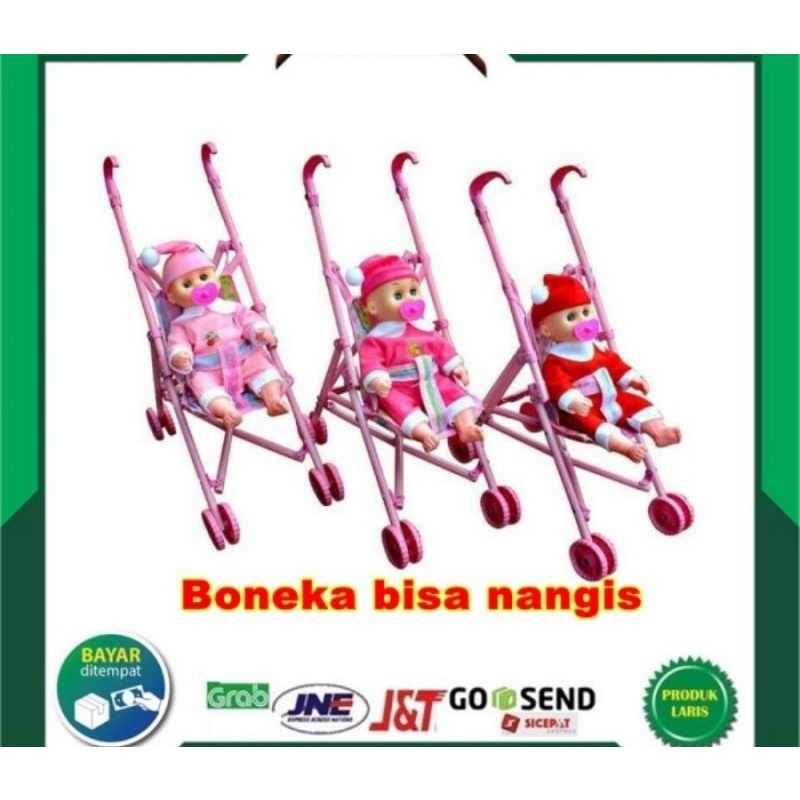 Jual Mainan anak kereta stroller bayi dorongan boneka my baby lipat ...