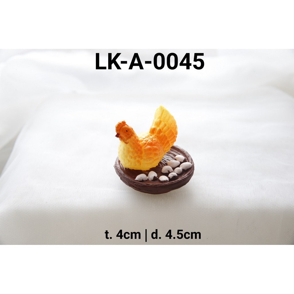 Jual LK-A-0045 Topper mainan kue tart cake lokal ayam bertelur yamama ...