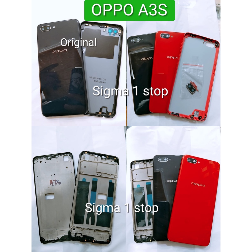 Jual OPPO A3S BACK DOOR FRAME LCD MIDDLE COVER TUTUP BATERAI KESING ...