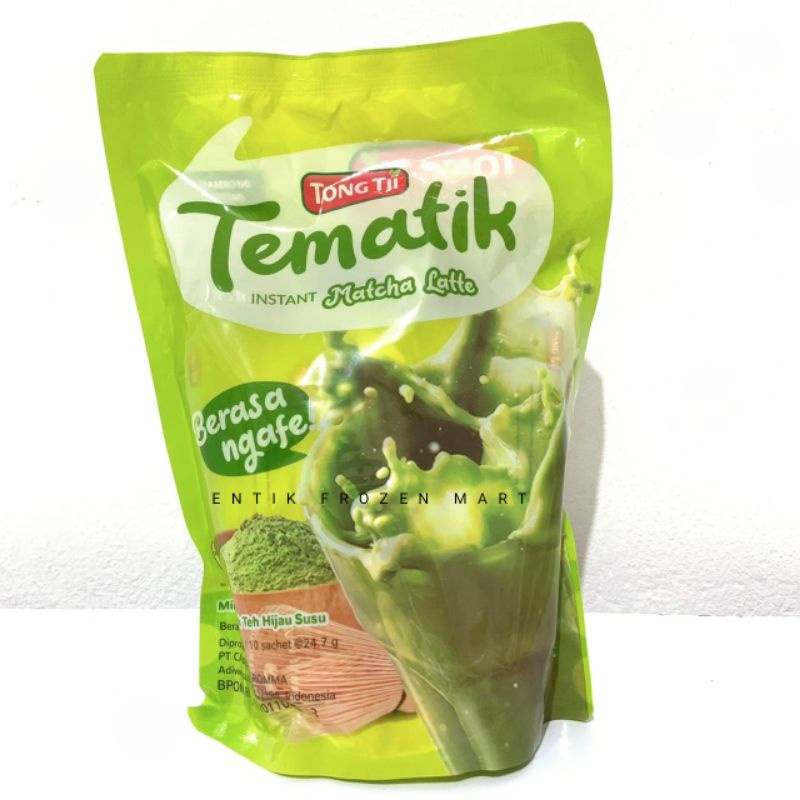 Jual Tong Tji Tematik | Matcha Latte Instant Pouch Free Gelas | Shopee ...