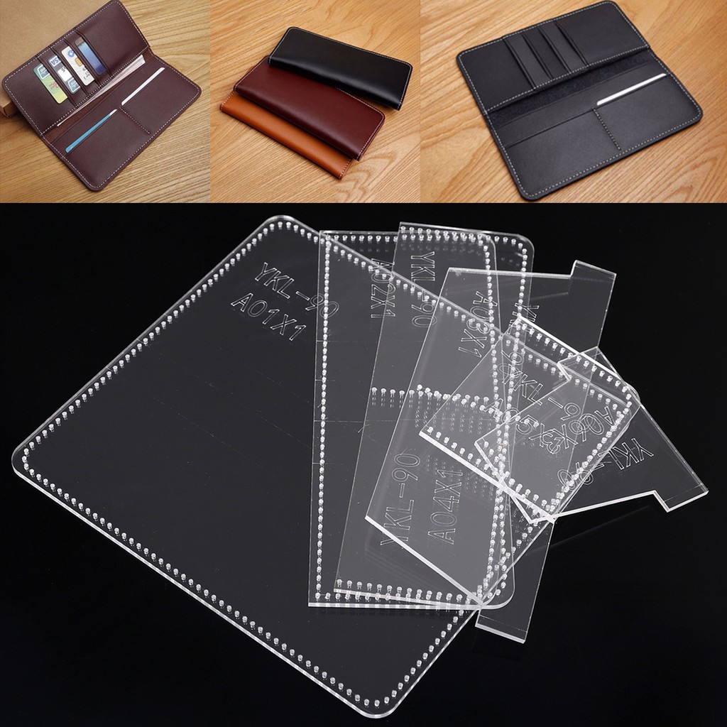 Jual Pola Dompet Kulit Acrylic Template Long Wallet Leather Craft ...
