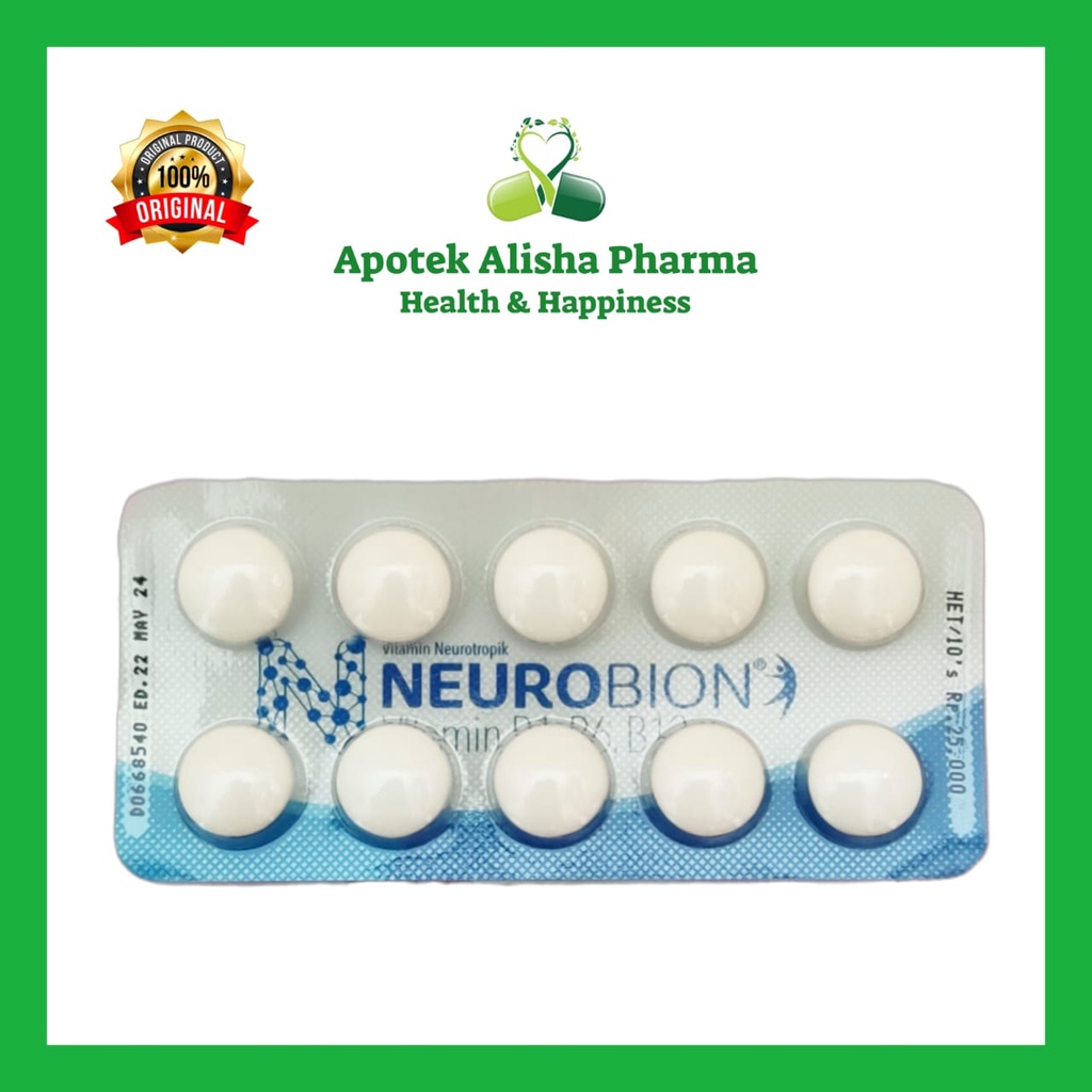 Jual Neurobion Tablet Putih / Nerobion Forte Pink ( 1 Strip ) | Shopee Indonesia