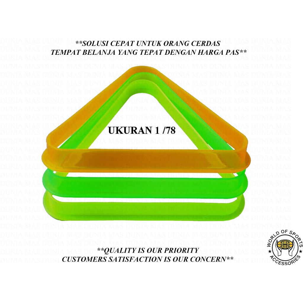 Jual DMS SEGITIGA BILLIARD PLASTIK 1 7/8 TRANSPARAN | Shopee Indonesia