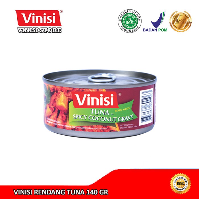 Jual Vinisi Rendang Tuna dalam Kaleng 140 Gr / Tuna Kaleng / Ikan Tuna ...