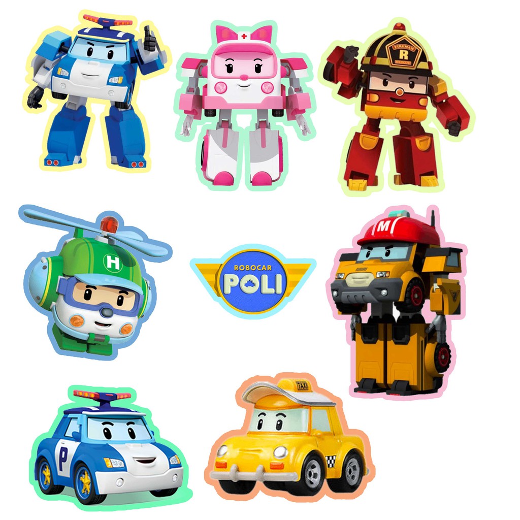 Jual Stiker Poli Jin Helly Amber Roy Sticker Pack Anak Kereta Polli ...